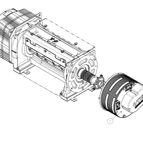 OTIS Elevator Traction Machine TAA20220AB24 - Fujita Machine Technology ...